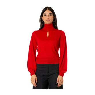 Semicouture Pull en laine - Femme - Pulls - Rouge - Taille: 42 FR