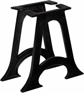 vidaXL Pied de table base 2 pcs Base vo&ucirc;t&eacute;e Cadre en a Fonte Vidaxl