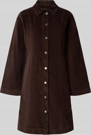 b.young Knielanges Hemdblusenkleid aus Cord Modell DASIK