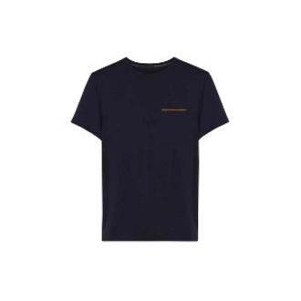 Roberto Ricci Design Oxford Pocket T-Shirt - - Tops - Herren - Blau - S