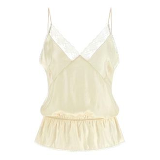 Magda Butrym Femme, Tops, Beige, Taille: 36 FR 08 Shiny Satin Top