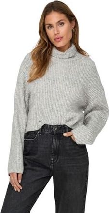 Only Pull en Maille ONLMELANIE Pull en Maille Light Grey Melange XS Light Grey Melange XS