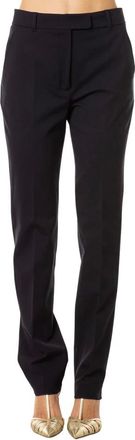 Max Mara Pantalon slim en jersey - Femme - Pantalons - Bleu - Taille: 40 FR