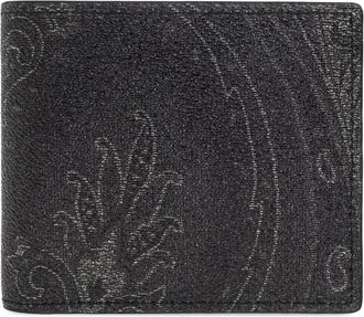 Etro portefeuille pliant à motif cachemire - Noir