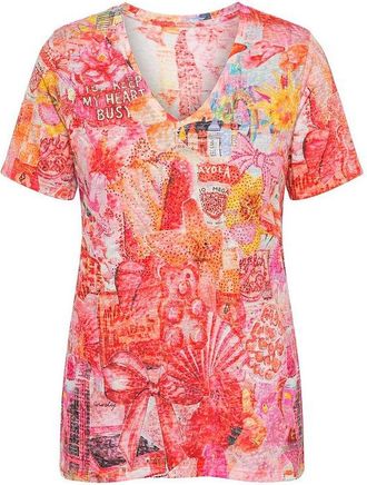 Angel Of Style T-Shirt T-Shirt A-Linie Glitzersteinchen Sommer-Muster