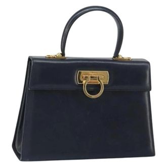 Ferragamo Pre-owned Lederhandtasche - - Pre-owned - Damen - Blau - ONE SIZE