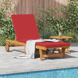 vidaXL Transat 1-personne Marron 63 x 199 x 85cm Bois dacacia massif vidaXL