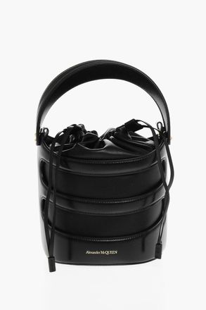 Alexander McQueen Leather Bucket Bag THE RISE With Removable Shoulder Strap Alexander McQueen