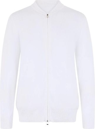 Fedeli Homme, Pulls, Blanc, Taille: L Cardigan avec fermeture &eacute;clair