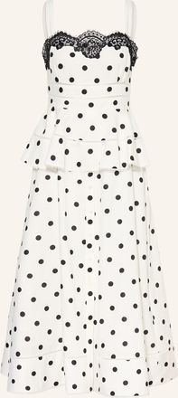 Self Portrait Self-Portrait Kleid Mit Leinen Und Spitze weiss