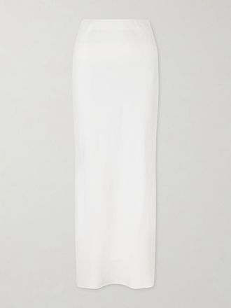 Brunello Cucinelli Maxirock Aus Webstoff - Wei&szlig;