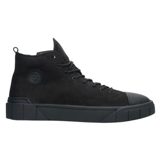 Estro & Luminara Homme, Chaussures, Noir, Taille: 40 EU Baskets Montantes en Daim Noir pour Homme pour lHiver avec Doublure en Fourrure