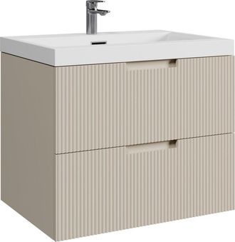 Badplaats Badezimmer Badm&ouml;bel-Set Thermis 60 cm - Creme - Badezimmerm&ouml;bel