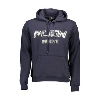 Plein Sport Sport Hoodie Silver Print - - Sport - Herren - Blau - S