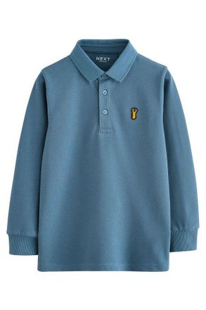 Next Langarm-Poloshirt Lang&auml;rmelige Poloshirts, 3er-Pack (3-tlg)