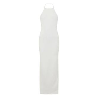 Jacquemus Femme, Robes, Blanc, Taille: 38 FR Tablier Midi Dress