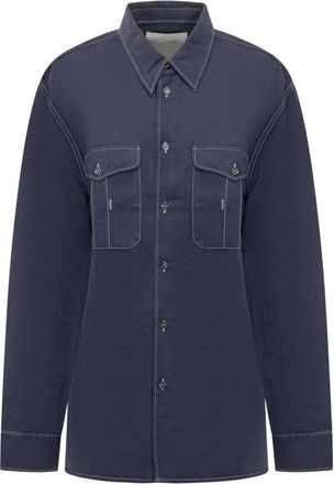 STUDIO NICHOLSON Homme, Chemises, Bleu, Taille: S Louro Shirt