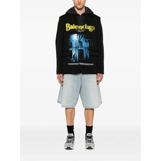 Balenciaga Hooded Wool Blazer - Grey
