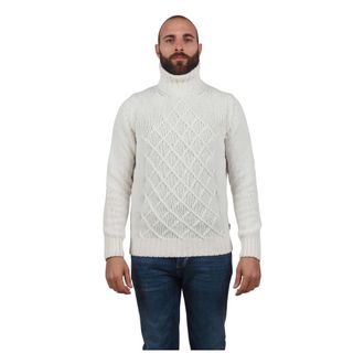 AT.P. CO Cremefarbener Zopfmuster Pullover Herren - - Knitwear - Herren - Wei&szlig; - M