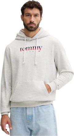 Tommy Jeans Homme, Sweatshirts et sweats &agrave; capuche, Gris, Taille: 2XL SweaT-shirt ML logo