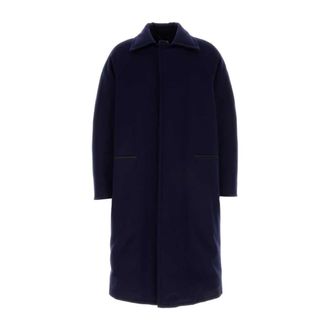 Ermenegildo Zegna Marineblauer Wollmantel - - Coats - Herren - Blau - M