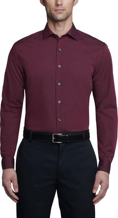 Kenneth Cole Herren Slim Fit Solid Dress Shirt - Amazon Exclusive., Burgunder, 36 cm- 37 cm Hals 81 cm- 84 cm Ärmel