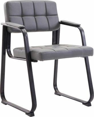 Clp Chaise invit&eacute;e &eacute;l&eacute;gante en cuir eco en attente dattente rembourr&eacute;e avec divers accoudoirs Couleur : Gris