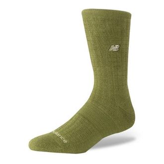 New Balance Unisex Active Heavyweight Waffle Knit Crew 1 Pair in Gr&uuml;n, Polyester, Gr&ouml;&szlig;e XL