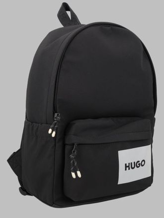 HUGO BOSS Logo-Plaque Polyester Backpack - Black