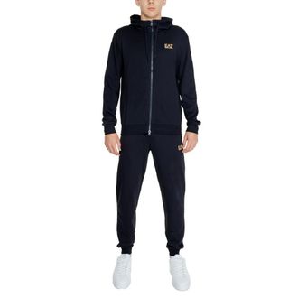 Emporio Armani Emporio Armani Ea7, Homme, Sport, Noir, Taille: 2XL Sweatuit en Coton Noir Collection Automne/Hiver