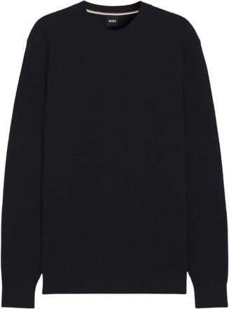 HUGO BOSS Homme, Pulls, Bleu, Taille: M Tricot ras du cou
