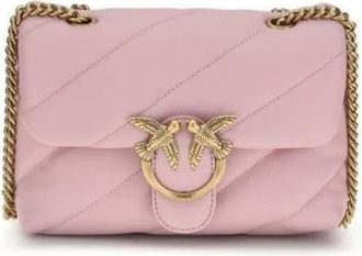 Pinko Pinko, Femme, Sacs, Rose, Taille: ONE Size Bos Taurus Shoulder Bag