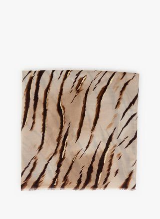 Au Printemps Paris Etole imprim&eacute;e en coton m&eacute;lang&eacute;