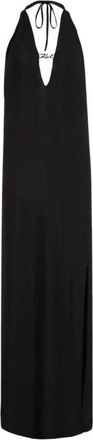 Karl Lagerfeld Signature Lurex Maxikleid - - Dresses - Damen - Schwarzk - L