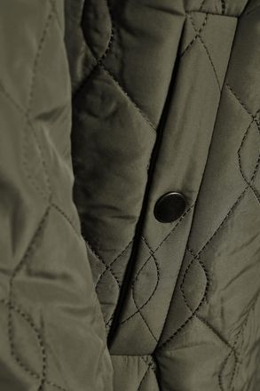 Kaffe Jacke KAshally Damen Jacke Gesteppte Lange Mantel Langarm mit Kn&ouml;pfen Steppjacke 40, Grape Leaf 40