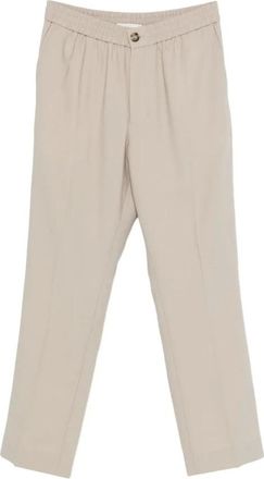 Ami Homme, Pantalons, Beige, Taille: S Pantalon droit avec taille &eacute;lastique