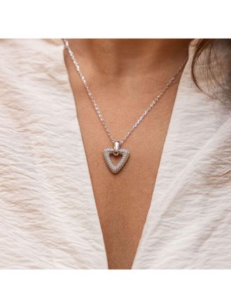 Celesta Silber Anh&auml;nger mit Kette 925 Silber wei&szlig;e Zirkonia