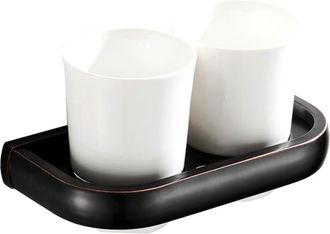 Pretyzoom Vintage-zahnputzbecherhalter Aus Kupfer -Organizer Rost-becherregal F&uuml;r Zuhause Hotel Spa Badezimmer