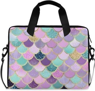 Alaza Sac à bandoulière pour ordinateur portable de 40,6 à 15,6 - Rose pailleté - Pour homme et femme, Mermaid I20698, Taille unique