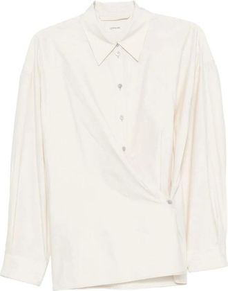 Christophe Lemaire Femme, Blouses et Chemises, Blanc, Taille: 38 FR Chemise Tordue &agrave; Col Droit
