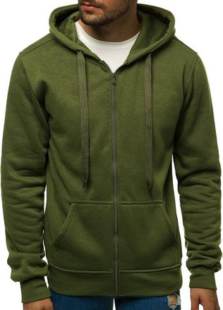 OZONEE Herren Kapuzenpullover Sweatjacke Sweatshirt Farbvarianten Kapuzenjacke Kapuzenpulli mit Rei&szlig;verschluss Langarm Hoodie Sport Style Casual Fitness Trai