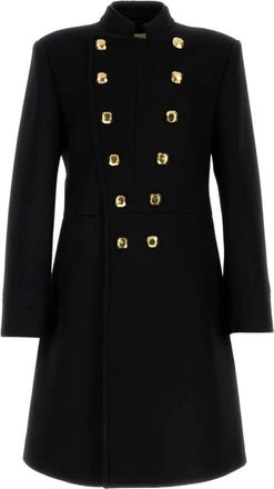 Valentino Garavani Homme, Manteaux, Noir, Taille: L Manteau crois&eacute; en double laine