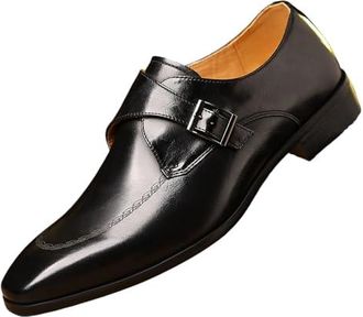Generic Mocassins habill&eacute;s &agrave; bout uni pour homme - Style classique - Pour les affaires formelles, les mariages, Noir, 39 2/3 EU