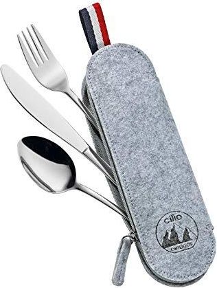 cilio 545852 Besteck, Edelstahl, Grau