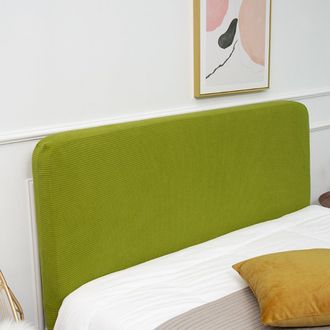 Generic Dehnbarer Bettkopfteil Bezug Schutzbezug in voller Gr&ouml;&szlig;e, elastisch, staubdicht, Kopfteilbezug Bett 180 kompatibel, f&uuml;r Schlafzimmerdekoration Gr&uuml;n Ge