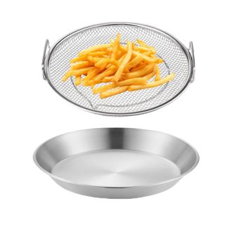 Generic Oil Drain Rack, Stainless Steel Filtering Basket, Oil Drip Filter, Frying Grilling Accessories, Cooking Oil Filter, Kitchen Oil Drain Rack, Mesh Oil F