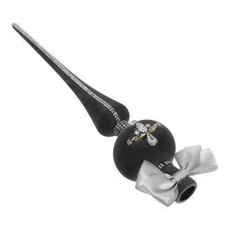 NUOBESTY Pl&uuml;sch Weihnachtsbaumspitze Baumspitzen Stern Beflockt Grau Weicher Weihnachtsbaumschmuck mit Einfacher Befestigung Festliche Dekoration f&uuml;r Winter un