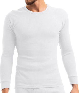 MT Herren Ski- und Thermounterhemd - Winter Unterw&auml;sche Langarm - Wei&szlig; XXL