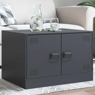 vidaXL Table basse anthracite 67x50x44 cm acier - Vidaxl