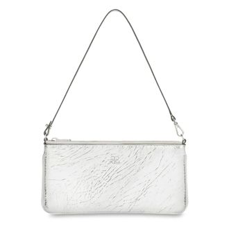 Courr&egrave;ges Femme, Sacs, Gris, Taille: ONE Size Pochette Zipp&eacute;e en Cuir